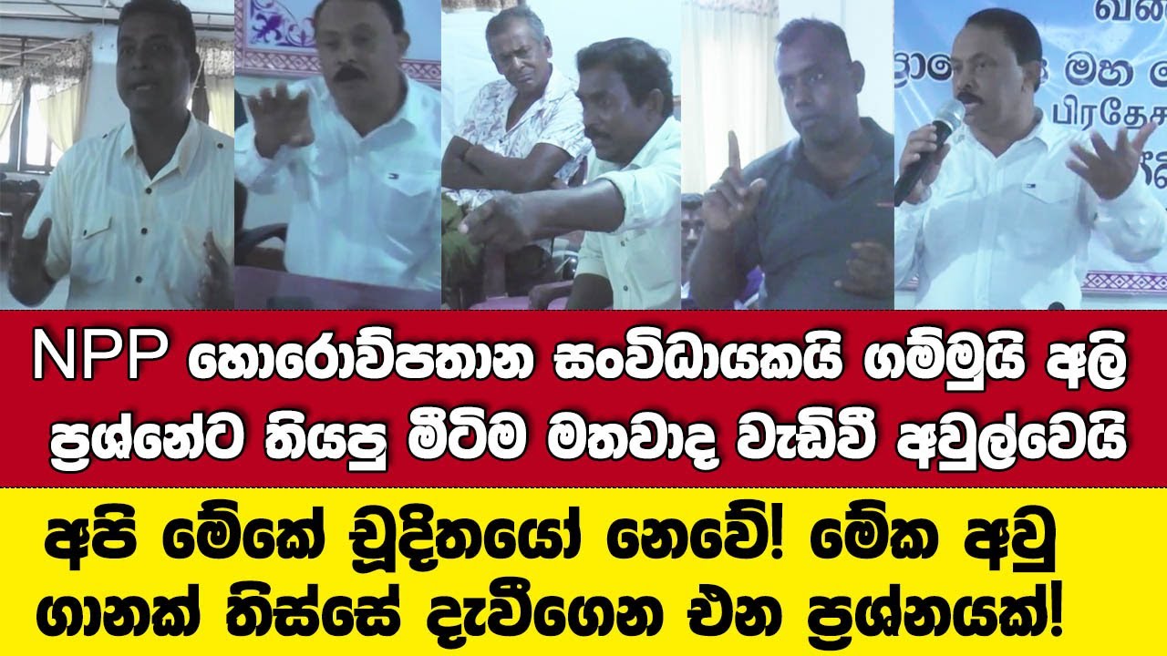 NPP හොරොව්පතාන සංවිධායකයි නිලධාරීනුයි අලි ප්‍රශ්නේට තියපු මීටිම මතවාද ...