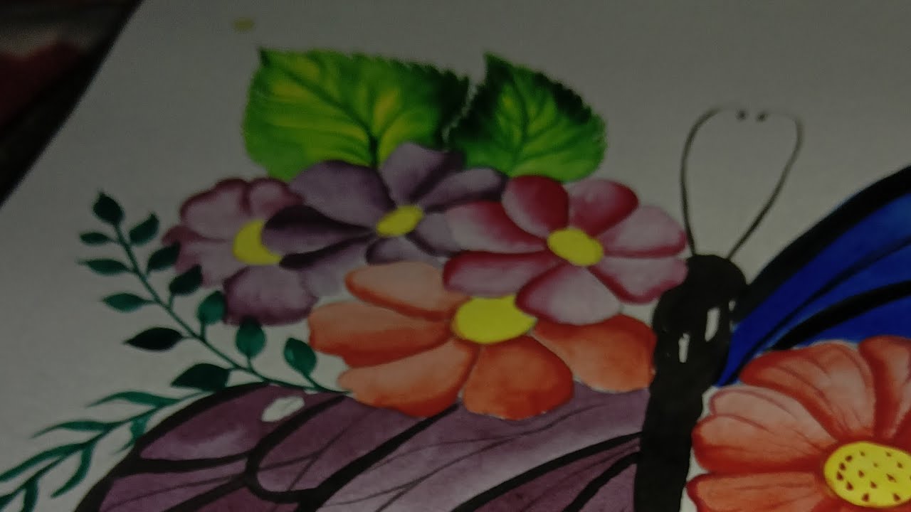 butterfly drawing using water colour step by step drawing tutorial//# ...