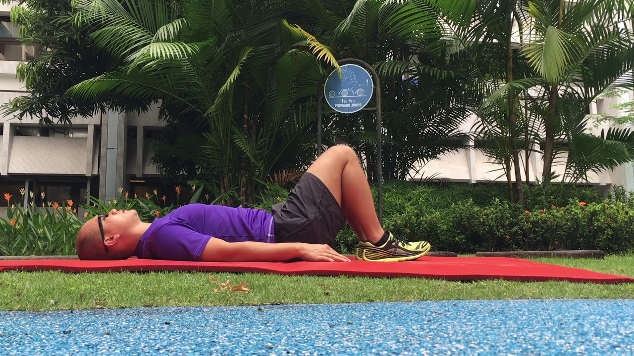 NUH Physiotherapy - Back Rotation in Lying - YouTube