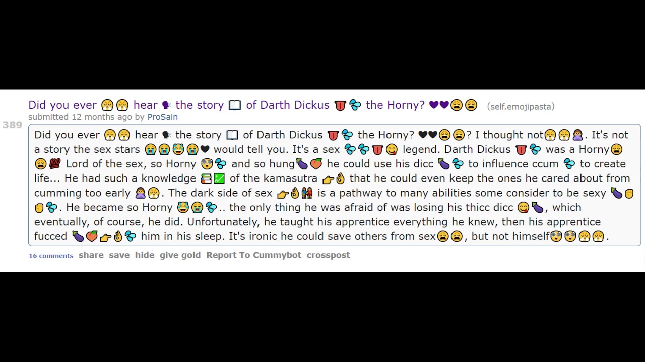 darth dickus the horny - YouTube