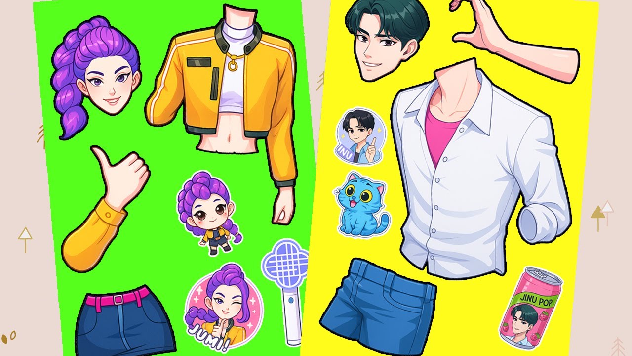 RUMI FRIEND Huntrix ASMR Sticker Book Decorating #sticker #huntrix # ...