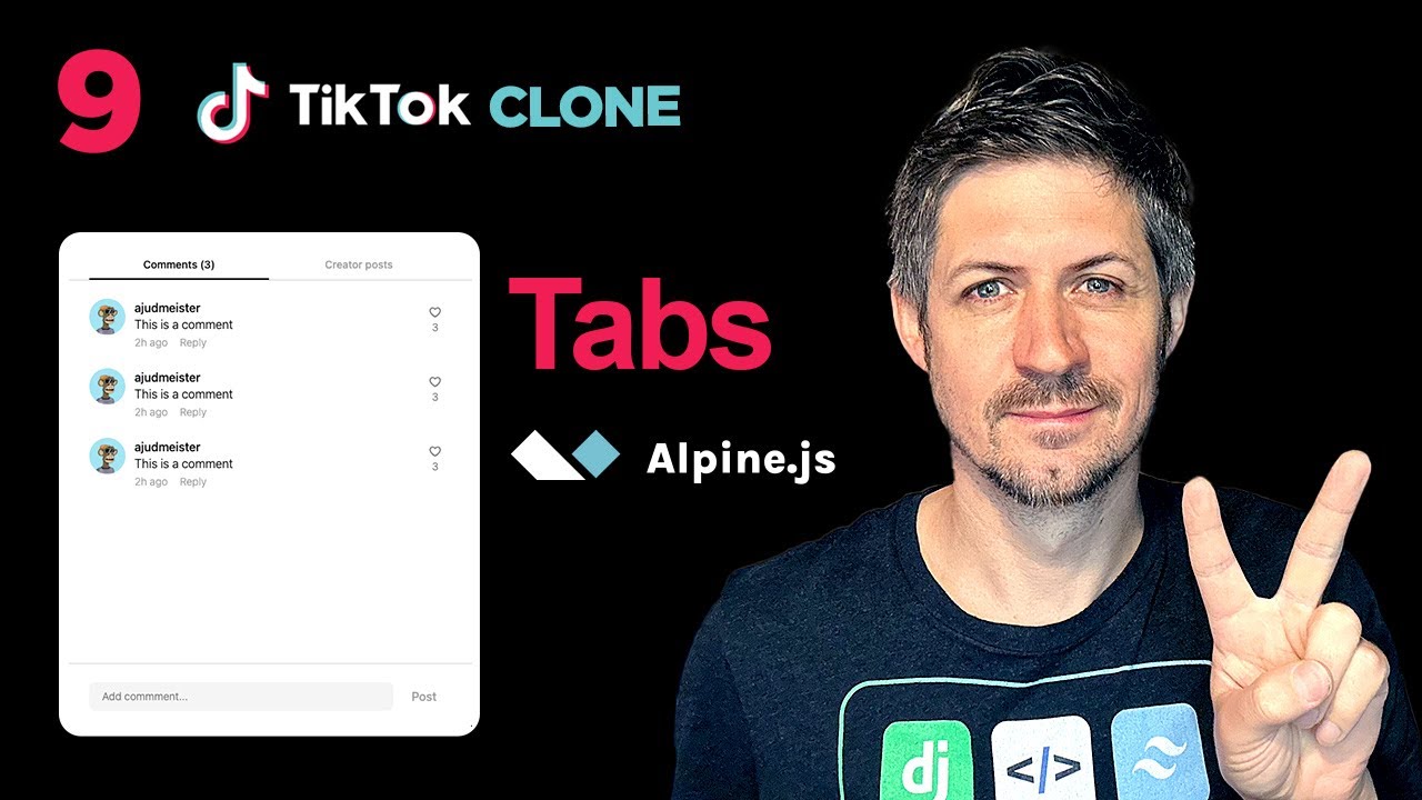 Tabs with AlpineJS - TikTok Clone Part 8 - YouTube