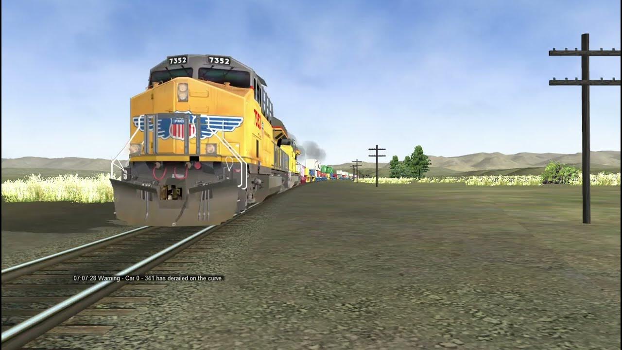 ORTS: High Speed UP C45ACCTE #7352 EB IBASE-01 At Wellington, UT - YouTube