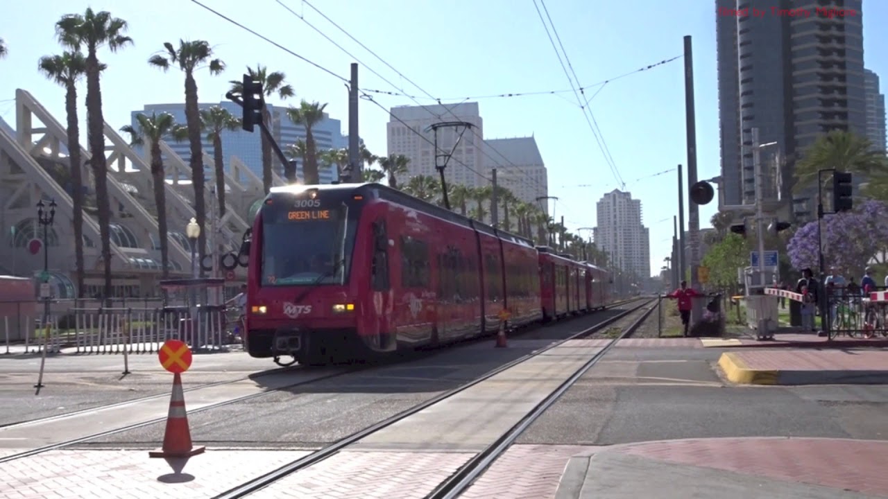 The San Diego Trolley (Light Rail in San Diego, California) 2018 - YouTube