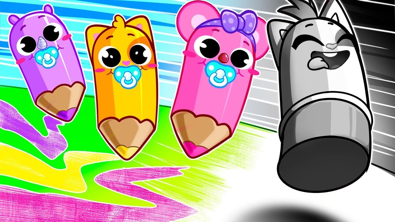 Color Drawing Pencils for Kids | Funny Song For Baby & Nursery Rhymes ...