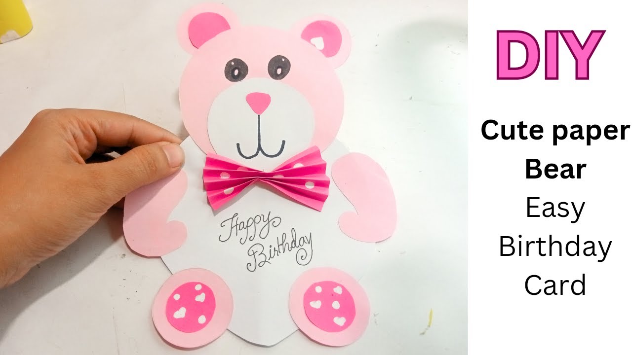 How to make paper teddy bear | cute paper craft | paper toy for kids ...