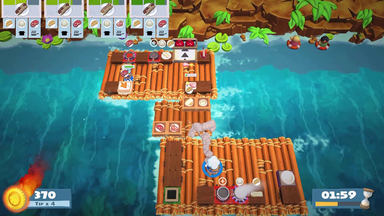 Overcooked 2 - Level 3-6 [4 stars solo] (w/ funny moments) - YouTube