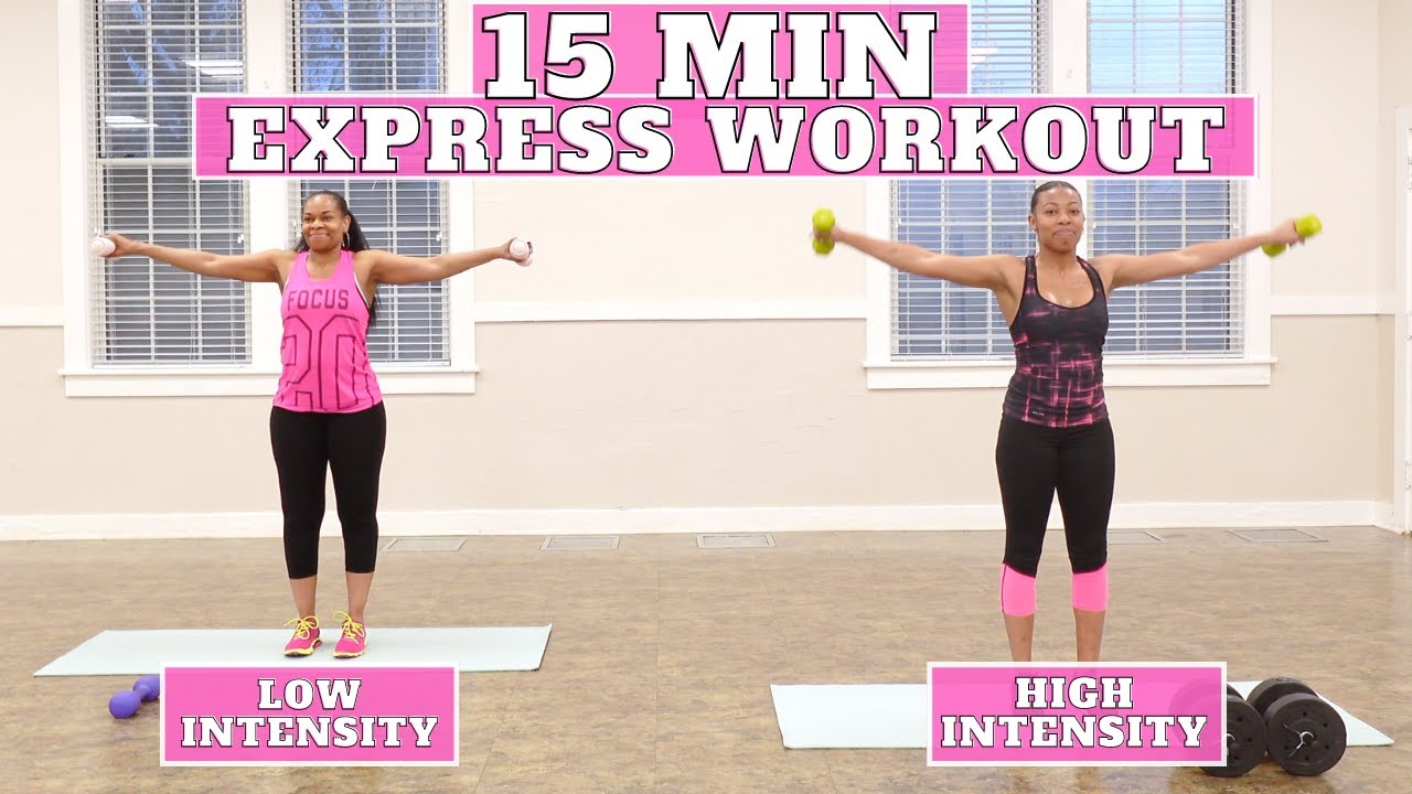 15 MIN EXPRESS TOTAL BODY WORKOUT WITH WEIGHTS || BEGINNER FRIENDLY ...