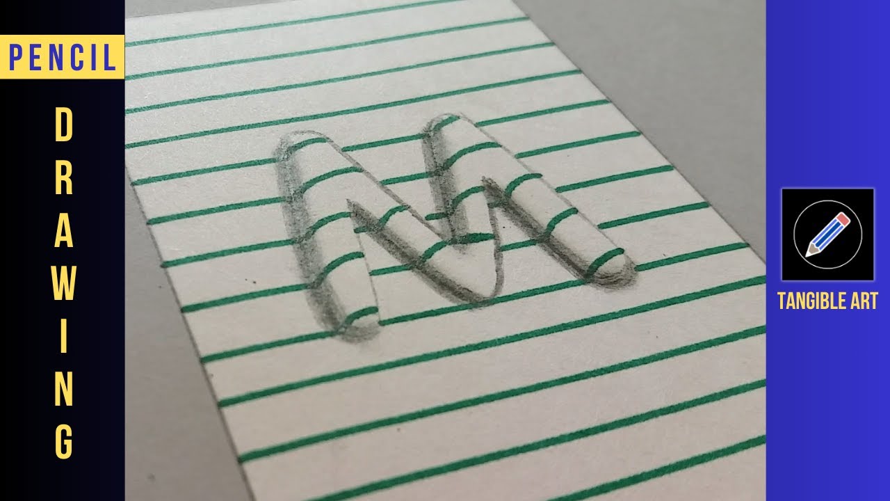 Draw Letter M on Line Paper | Letter M Drawing | Tangible Art - YouTube
