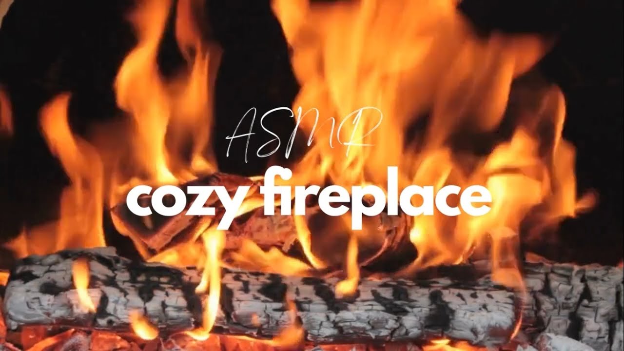 ASMR: ♡ fireplace sounds ♡ (fire crackling, quiet, festive) 1 HOUR ...