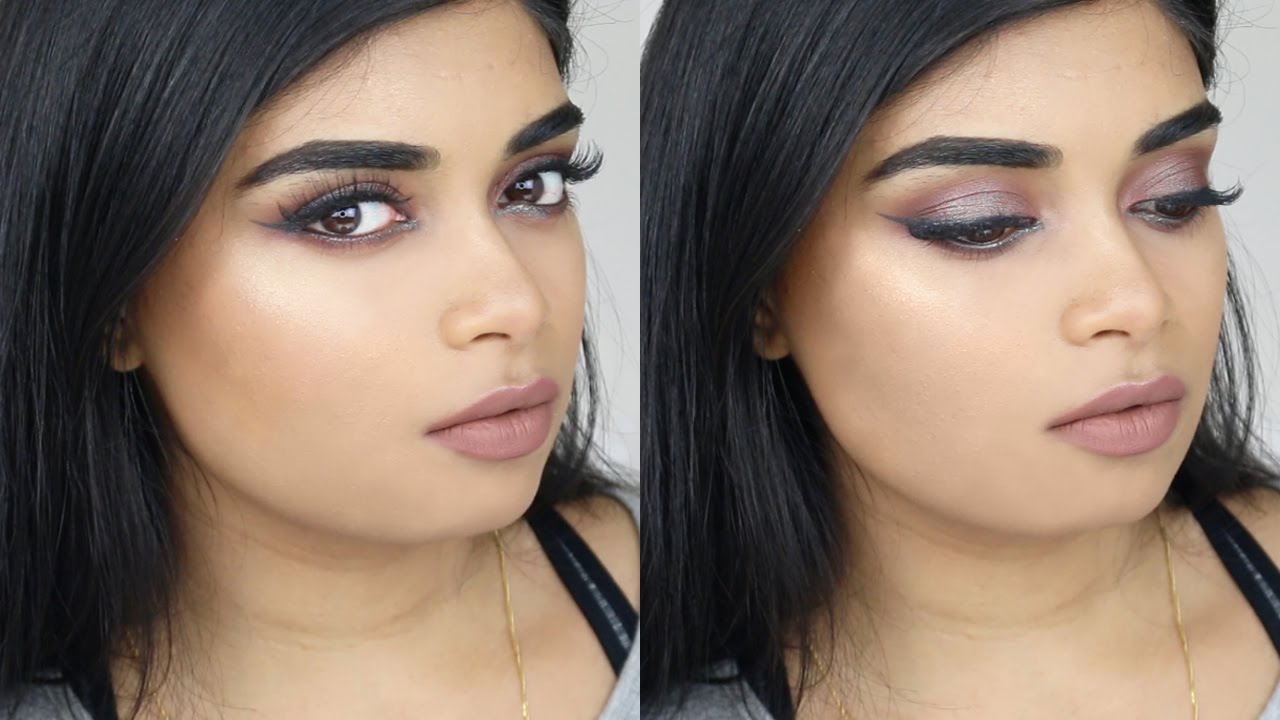QUICK MAKEUP TUTORIAL! MAUVE TONES ft MAC BLUE BROWN PIGMENT | MEDIUM ...