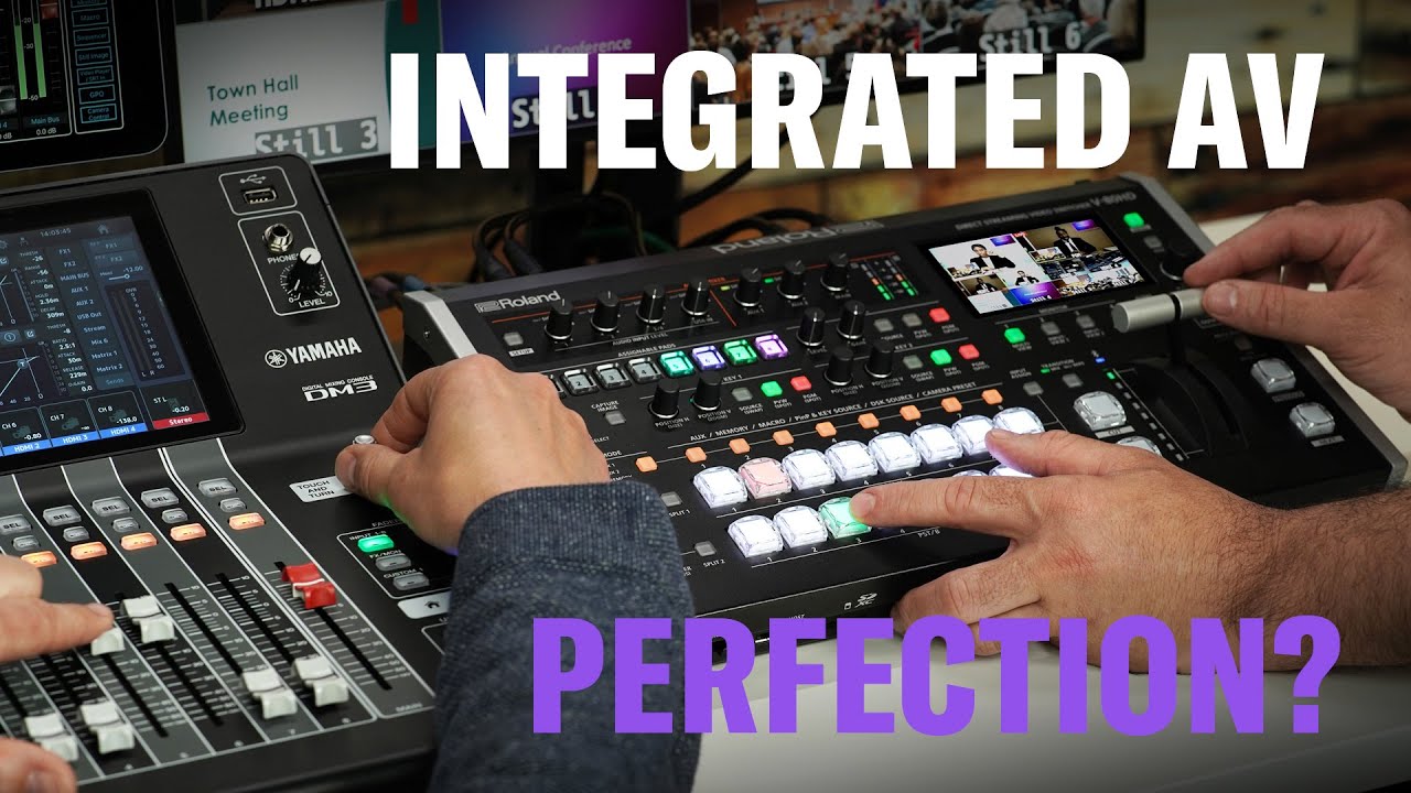 Yamaha DM3 series and Roland V-80HD: a perfect AV Integration - YouTube