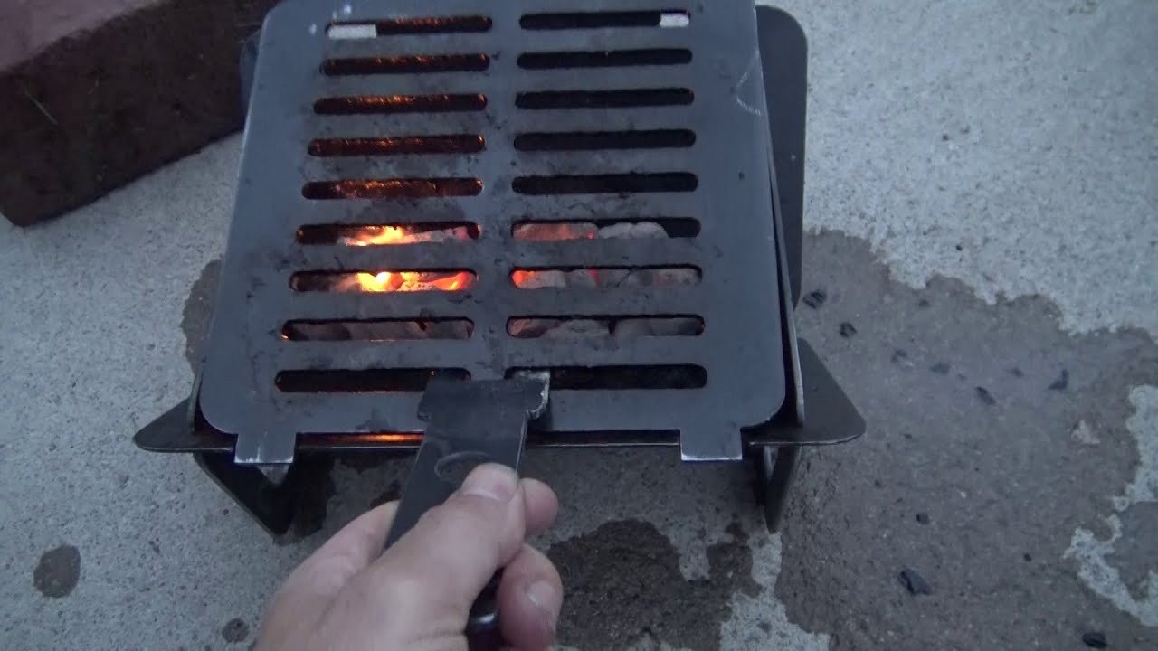 Testing my Prototype Collapsible Grill - YouTube