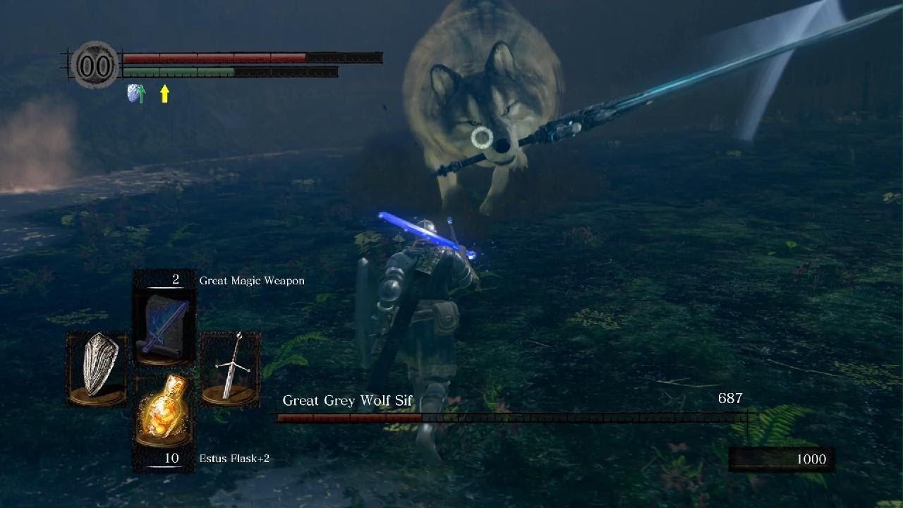 Dark Souls: Remastered — Great Grey Wolf Sif - YouTube