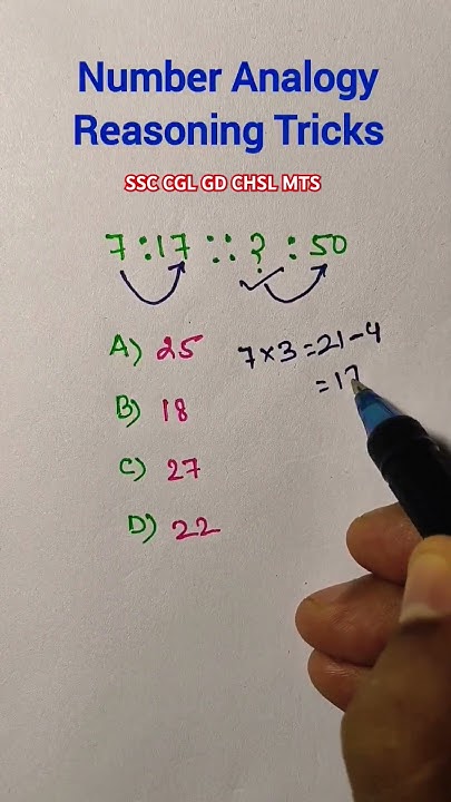 Number Analogy | Number Analogy Reasoning Short Tricks for #ssc #ssccgl #sscgd #bpsc - YouTube