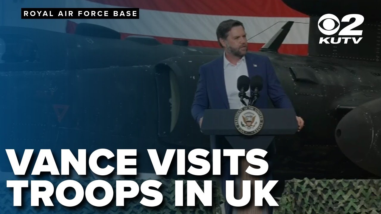 Vance visits U.S. troops in England - YouTube