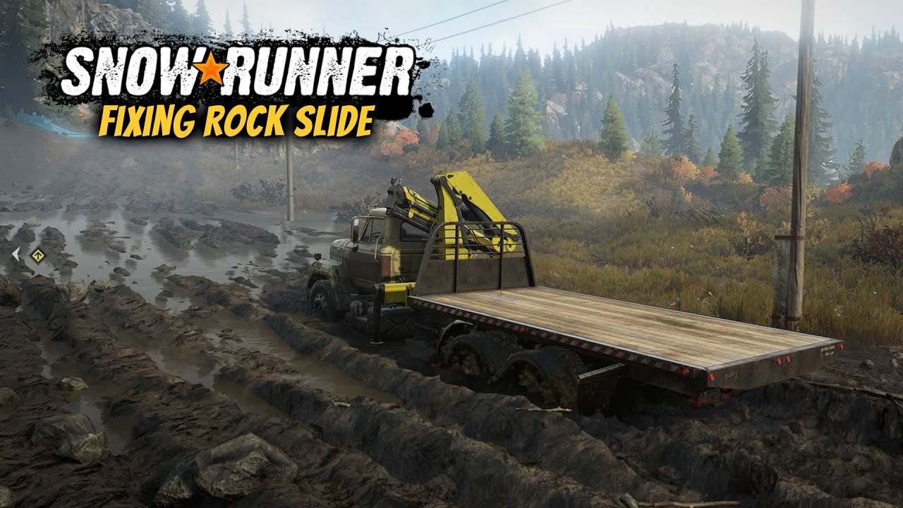 SnowRunner - Fixing Rock Slide - YouTube