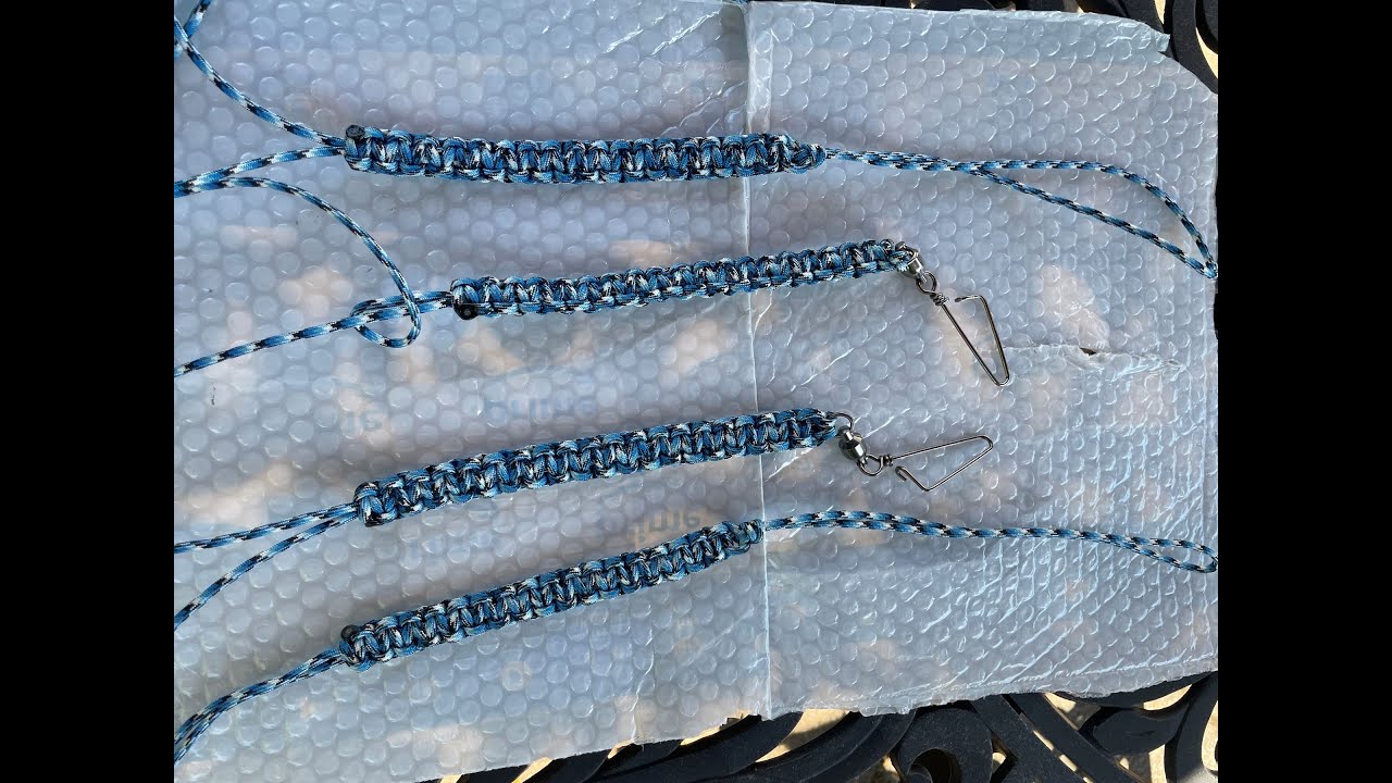 DIY Trolling rod leashes - YouTube