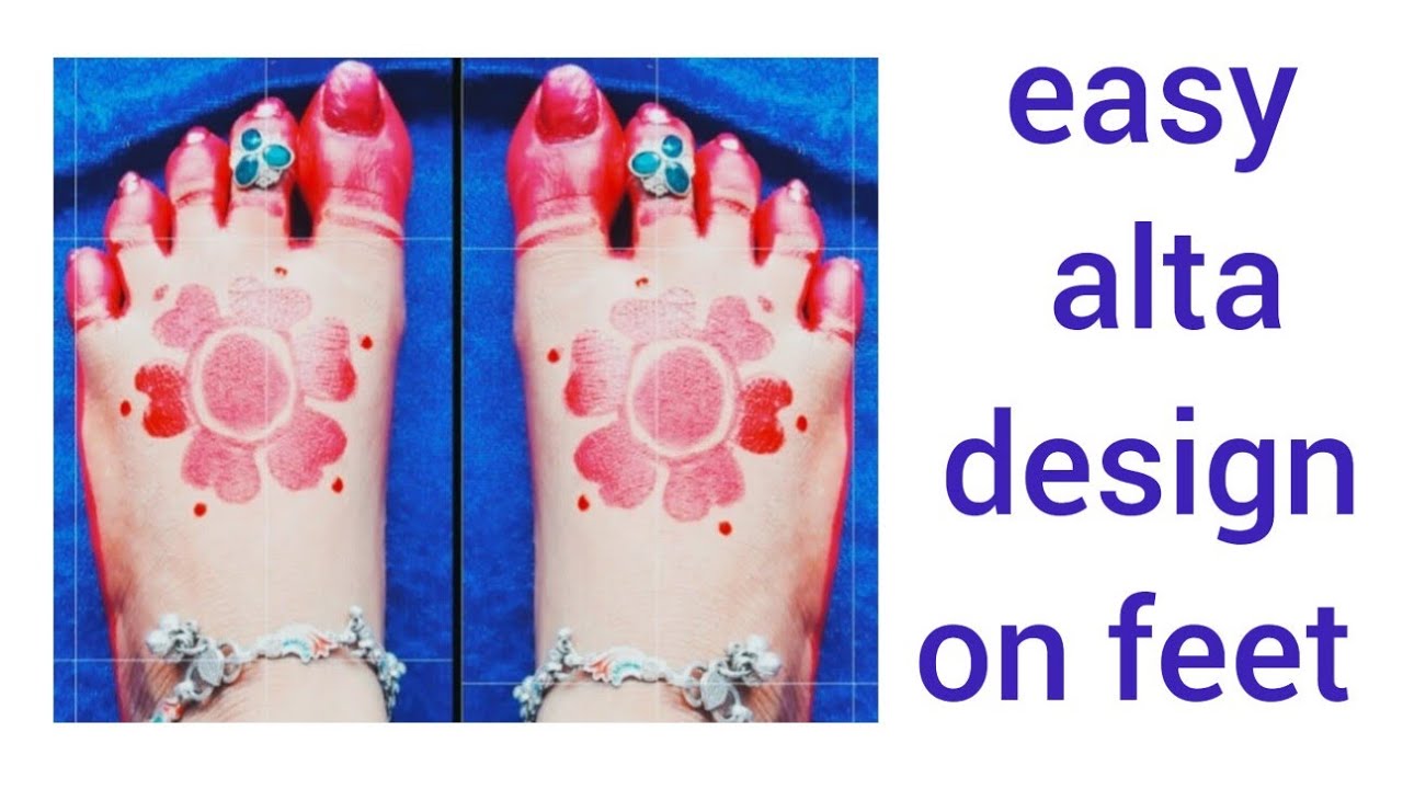 easy alta_design on feet || 😍 simple alta_design || mahawardesign || by ...