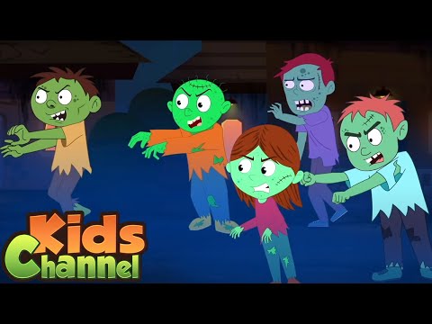Zombie Town | Schoolies Cartoons | Halloween Song for Children from Kids Channel