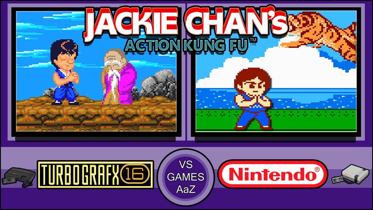 Jackie Chan's Action Kung Fu-PC engine(TurboGrafx-16)VS NES(Nintendo ...
