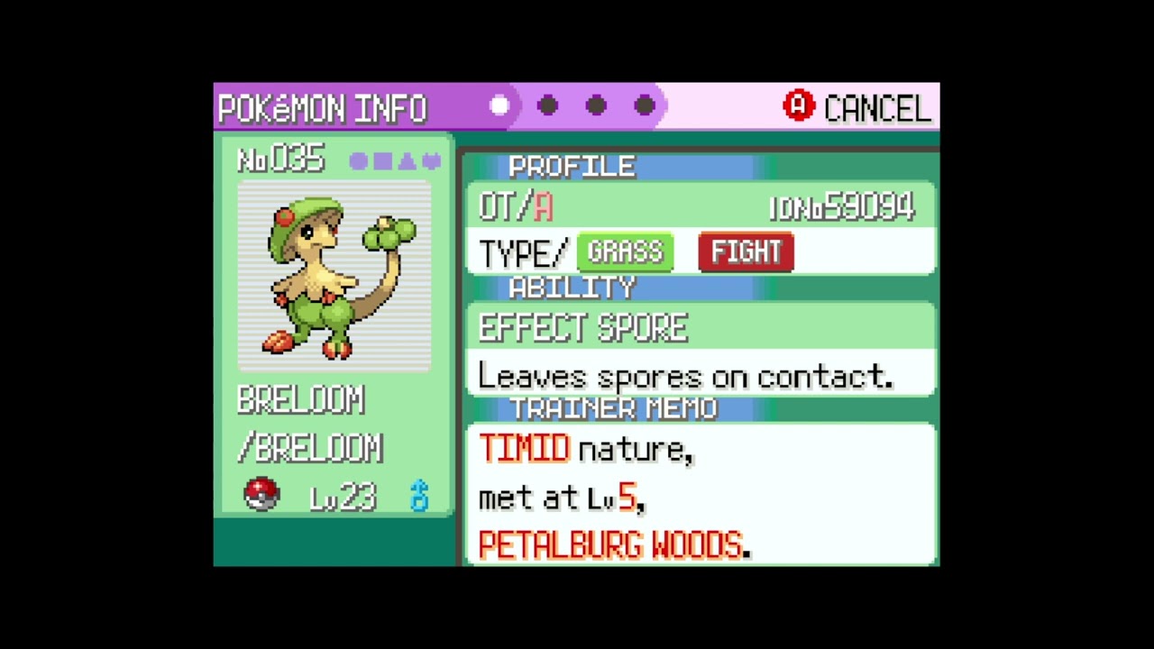 Breloom Evolution Emerald