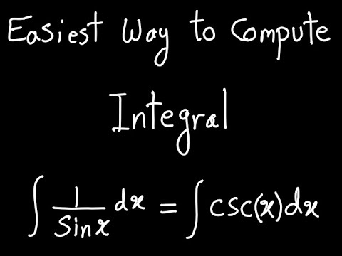 Integral of 1/Sin(x) aka Csc(x) : Easiest way to compute - YouTube