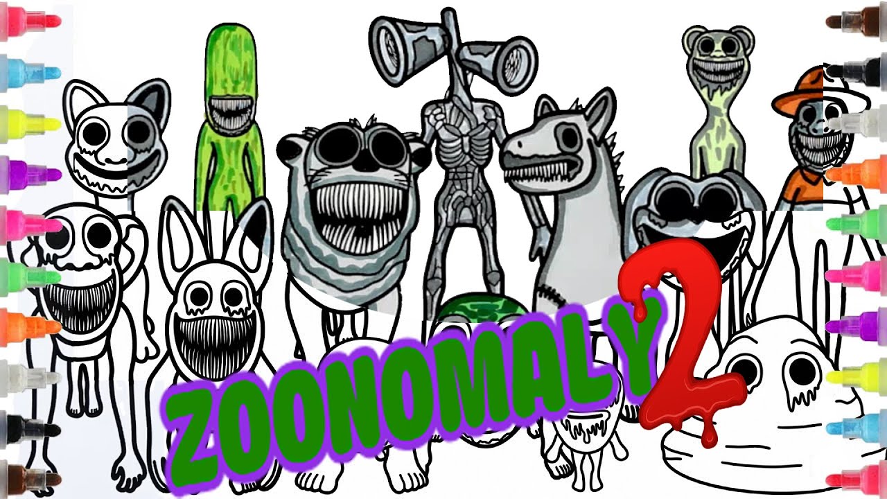 Zoonomaly 2 NEW Coloring Pages / How To COLOR ALL BOSSES and MONSTERS ...