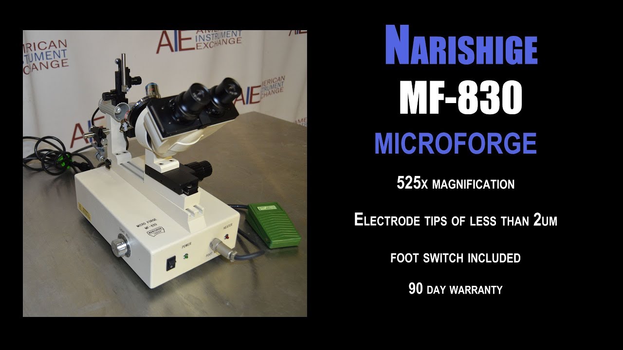 Narishige MF-830 microforge (4705CC SCOPE) - YouTube
