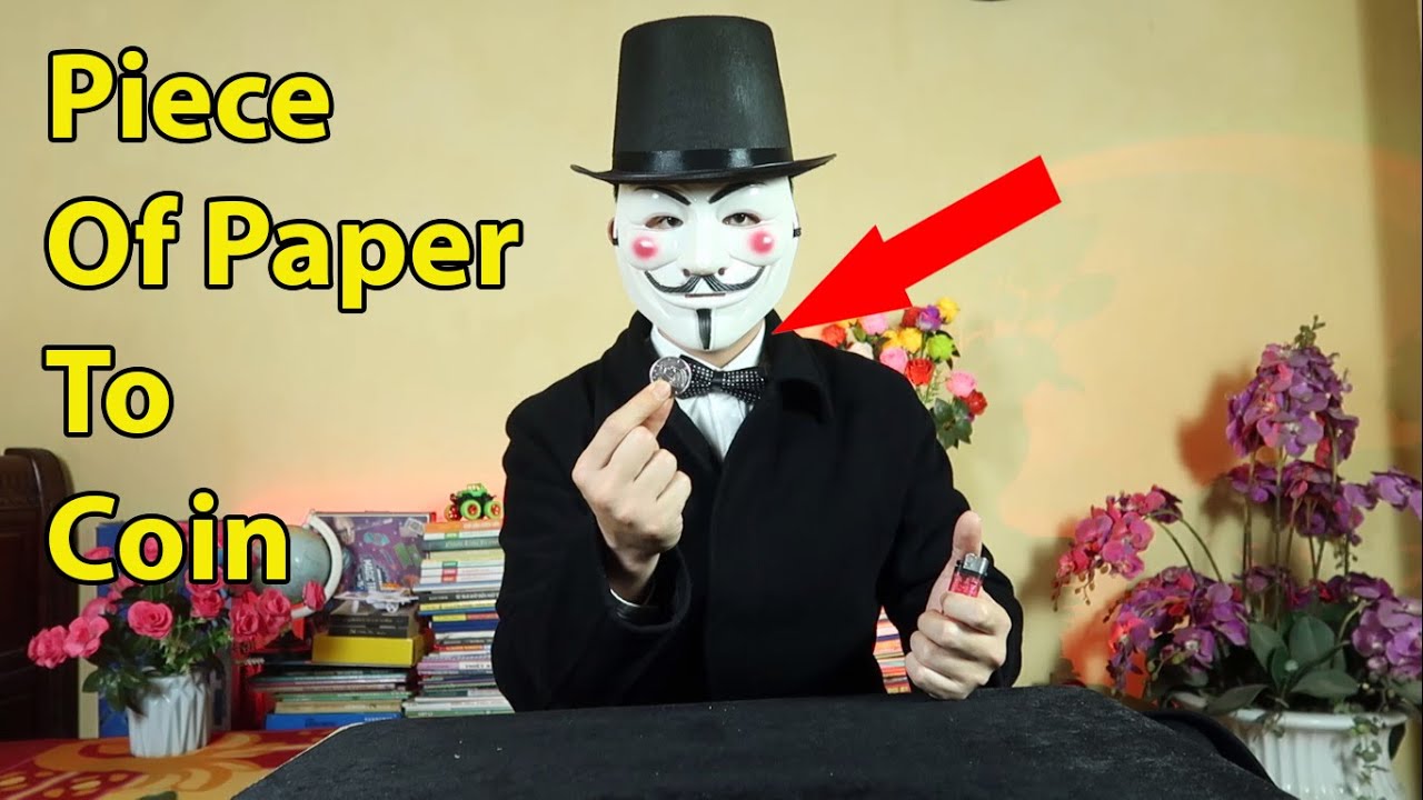 MTR 16 - Piece Of Paper To Coin | 5 Coin Magic Tricks Revealed - YouTube