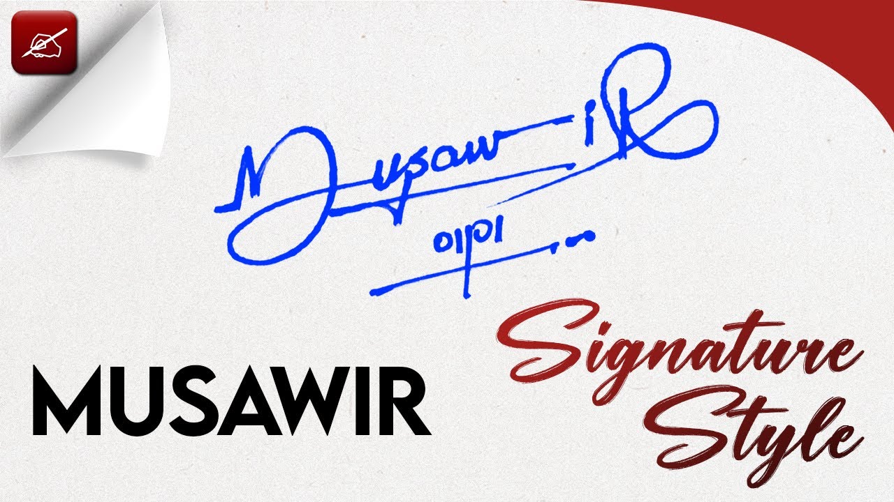 ️ Musawir Name Signature Design - M Signature Style - How to Signature ...