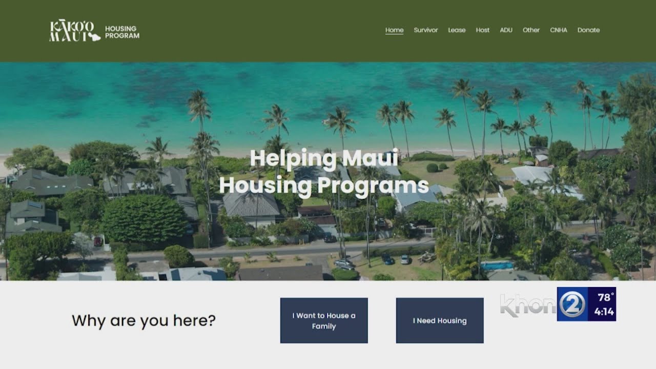CNHA launches new website for housing options for Mauiʻs displaced ...