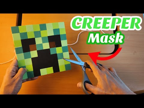 How to make a CREEPER Mask out of Foamy - DIY Minecraft costume - YouTube