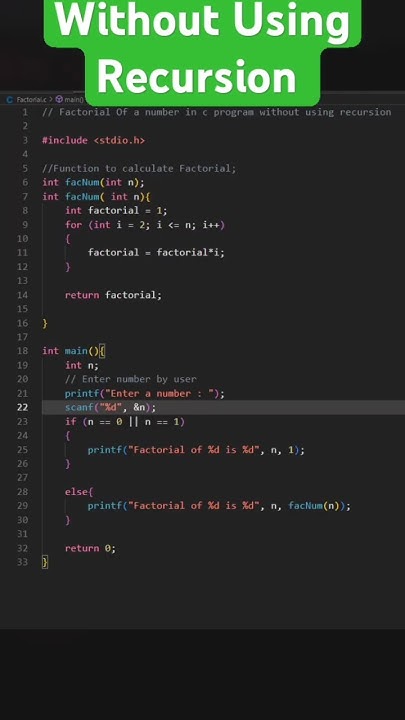 Factorial Program In C | Sourav Coding Corner #shorts #trending #codecoding #cprogramming - YouTube