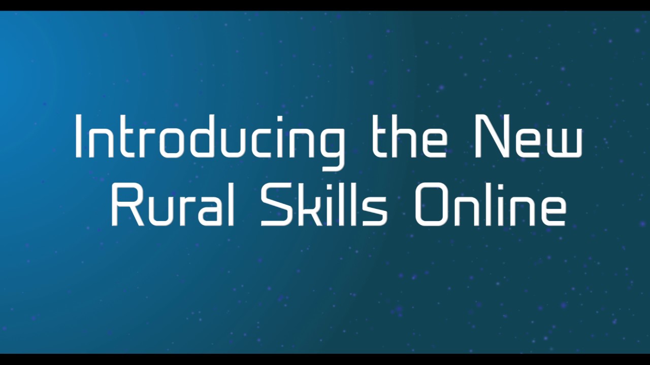 Introducing Rural Skills Online Prime - YouTube