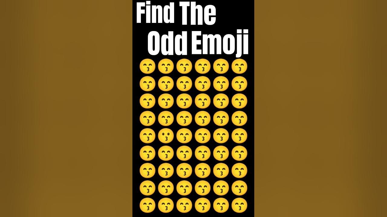 Find The Odd Emoji Emoji Emojichallenge Funny Illusion Viral Youtube