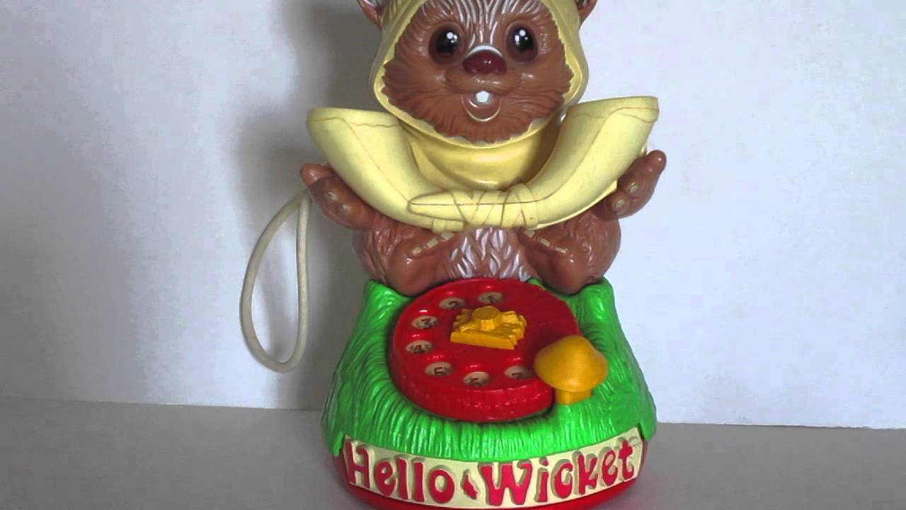 Kenner 1984 Star Wars "Hello Wicket" Ewok Talking Telephone - YouTube