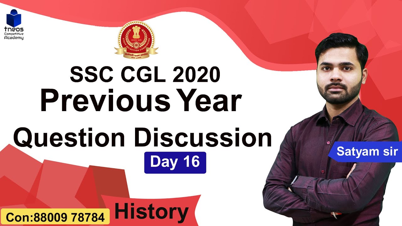 SSC CGL 2020 | History | Previous year questions and answer | Day 16 ...