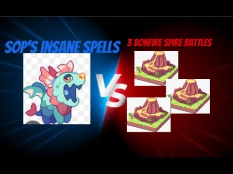 Sop's insane water spells VS 3 Bonfire spire battles | Prodigy Math ...