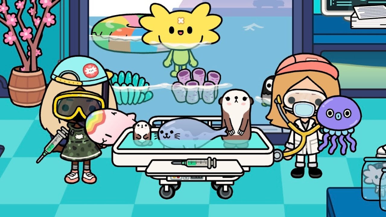 Katya and Mary treats sea animals |Toca life story | Toca Boca - YouTube
