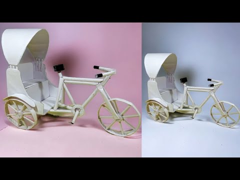 How to Make A Paper Rickshaw // Origami Paper Rickshaw // কাগজের তৈরি ...