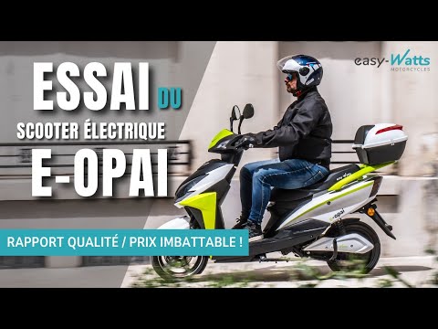 Essai complet du scooter électrique 50cc e-opai d'easy-Watts, le meilleur rapport qualité/prix !
