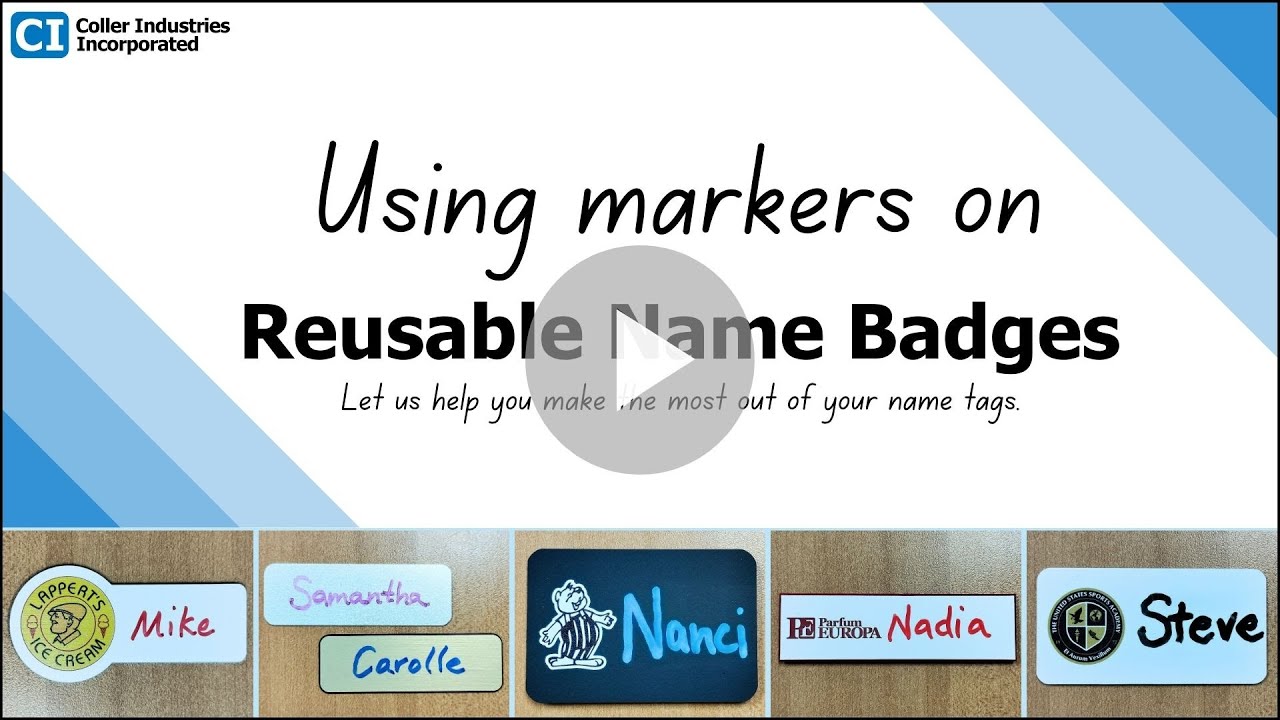 Using Markers on Reusable Name Badges - YouTube