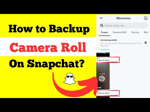 How to Backup Camera roll on Snapchat 2024 || Snapchat par Old Snap ...
