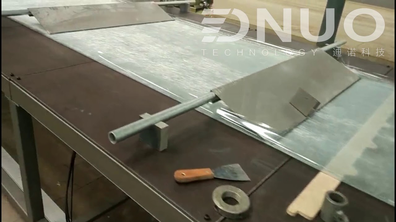 Fiberglass Roving chopper and no cut side device - YouTube