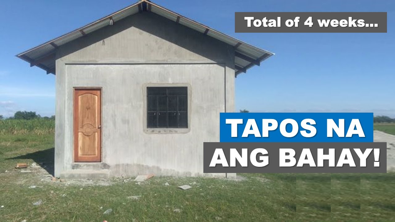 MURANG BAHAY CONSTRUCTION WEEK 4 | SIMPLENG BAHAY SA BUKID | TAPOS NA ...