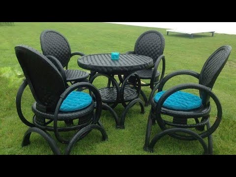 how to make tyre table at home || how to make tyre chairs and tables # ...