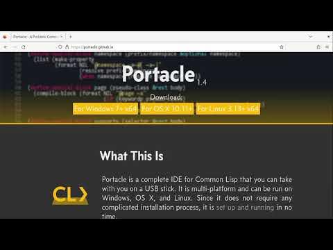 Common Lisp: Portacle and its REPL - YouTube