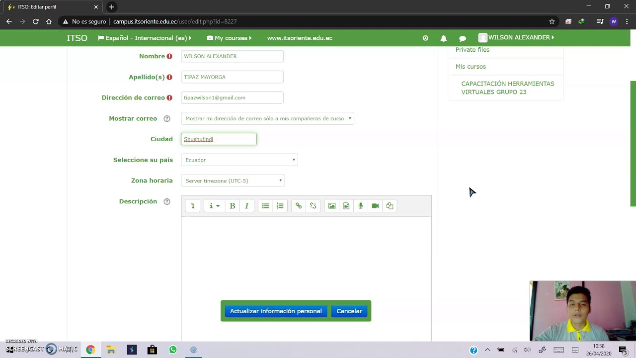 Como ingresar a nuestra plataforma virtual de ITSO - YouTube