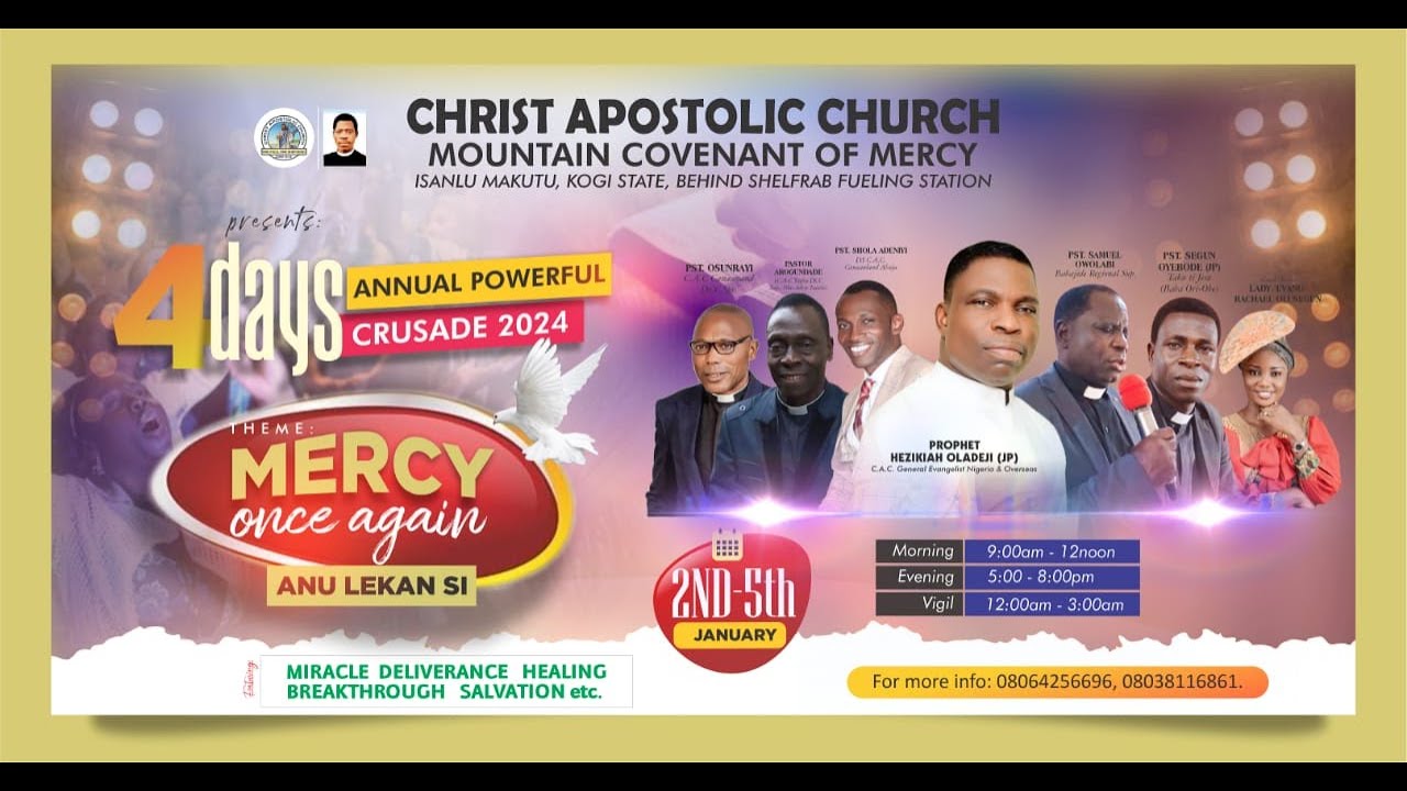 PROPHET/EVANG. HEZEKIAH OLADEJI MINISTRATION @ GOD OF MERCY PRAYER ...